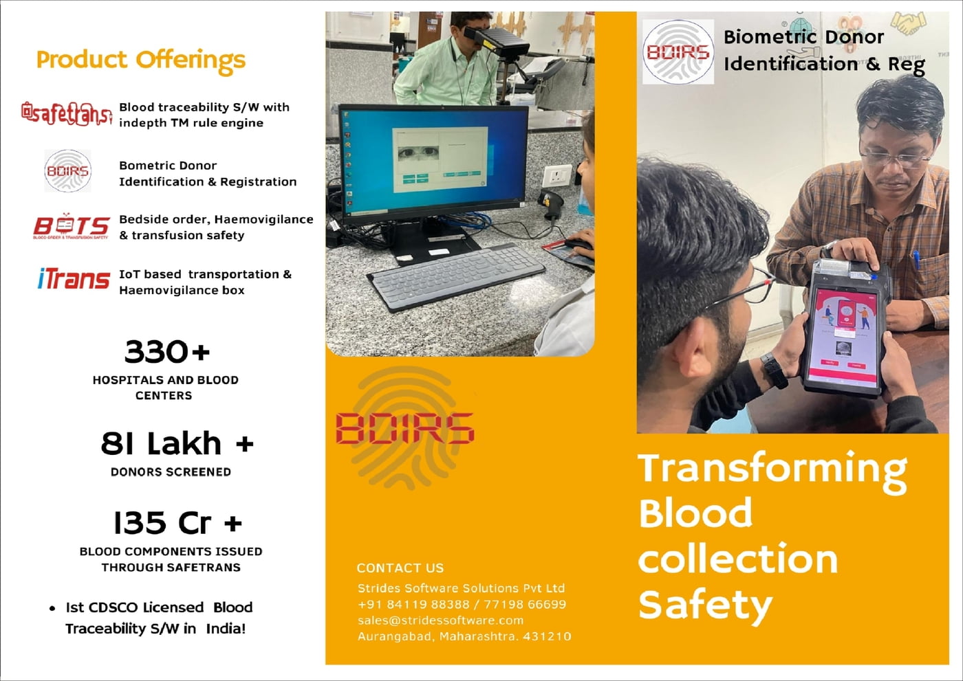 Biometric Based Blood Donor Identification (BDIRS)